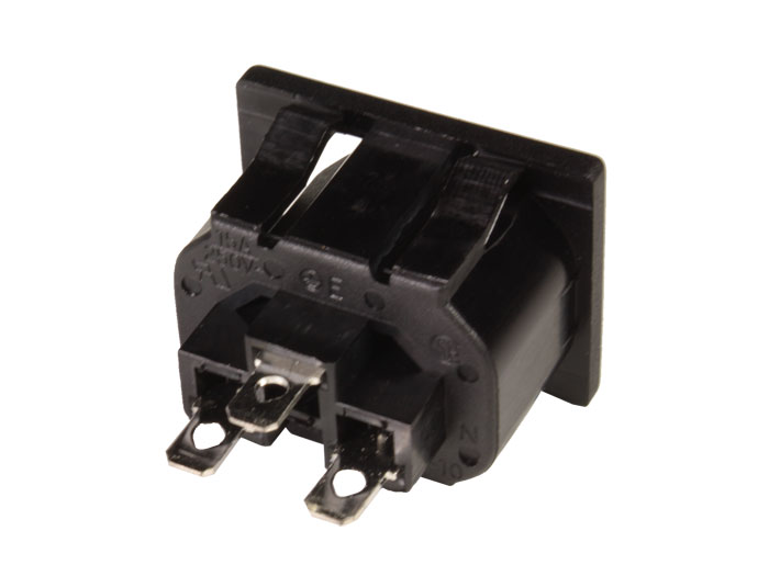Conector IEC 60320 C13 Hembra Chasis Encastrar - Faston 4,8 mm - 31209