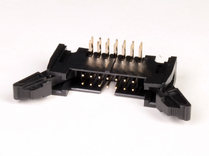 2.54 mm Right Angle PCB Mount Male Flat Ribbon Cable Connector Short ...