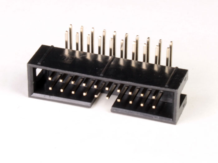 2.54 mm Right Angle PCB Mount Male Flat Ribbon Cable Connector Low ...