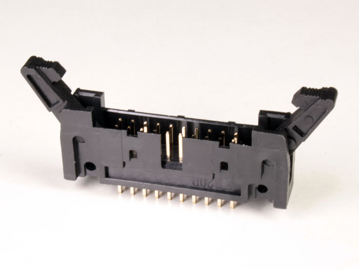 2.54 mm Straight PCB Mount Male Flat Ribbon Cable Connector Long Latch ...