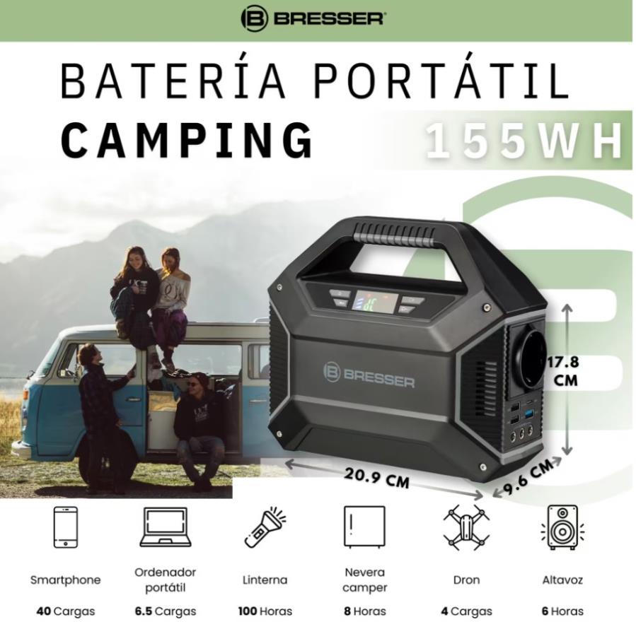 Bresser 155 Wh - Estación de energía portátil a baterías LiFeP04 - 100 ...