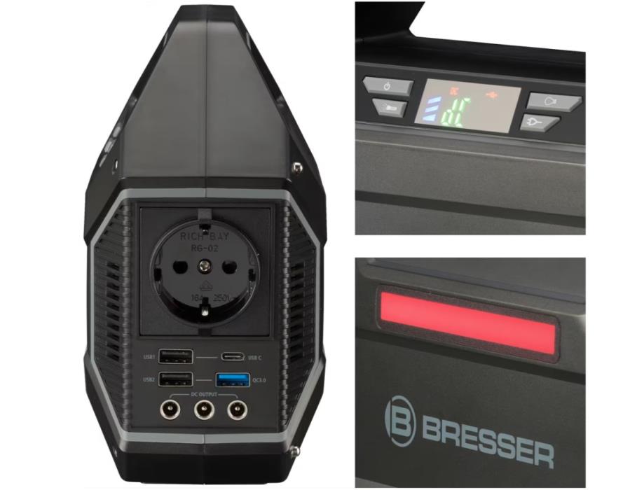 Bresser 155 Wh - Portable power station with LiFeP04 batteries - 100 W ...
