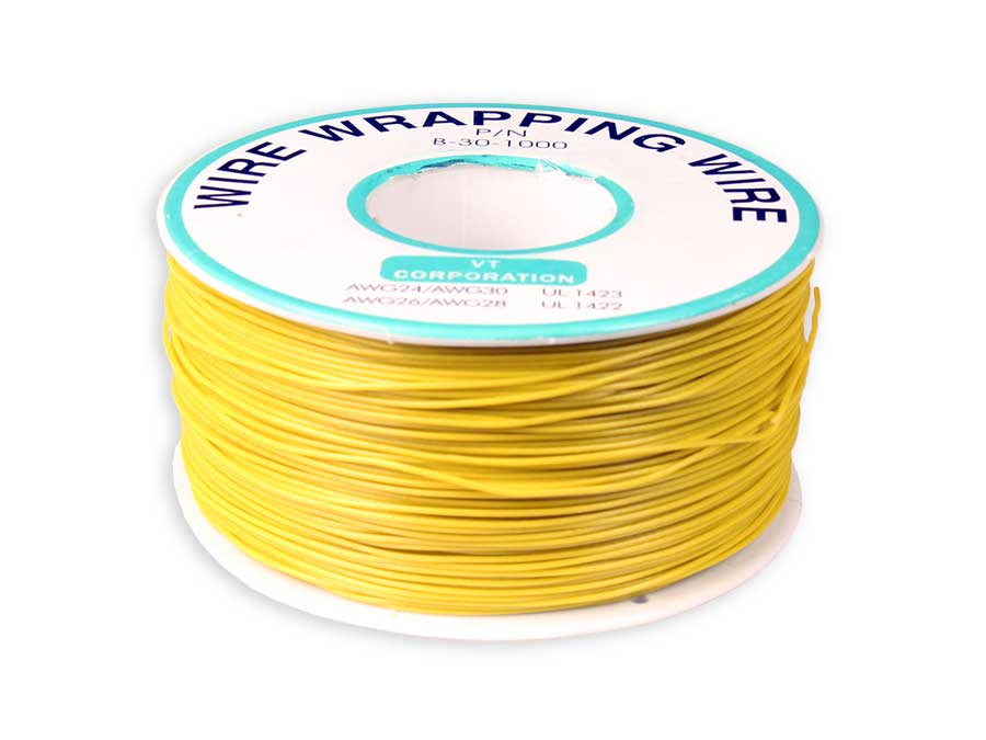 Cable Unipolar Unifilar Wire Wrapping 0,05 mm² (AWG30) Amarillo 250 m