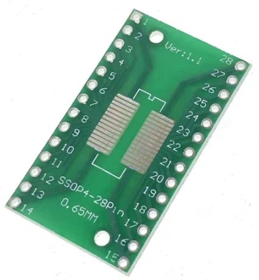 SOP28/SOIC28/SO28 + TSSOP28/SSOP28 to DIP28 Adapter