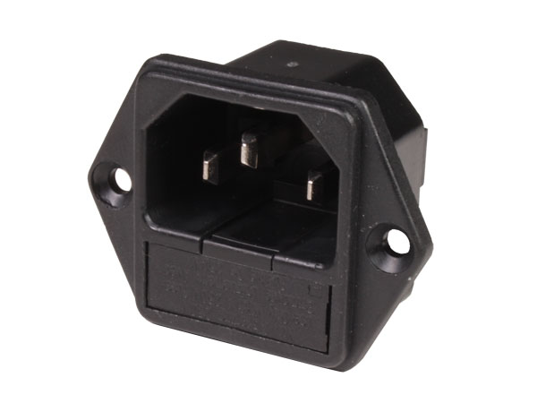 Conector IEC 60320 C14 Chasis Macho con Portafusible - 31.207