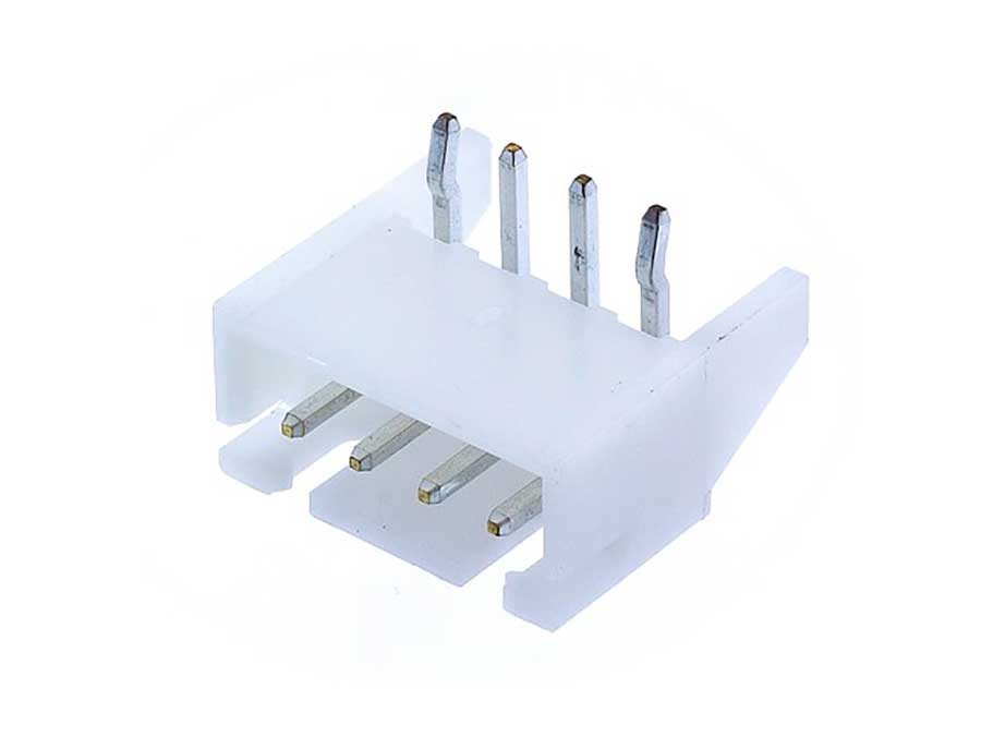 JST Serie XH - Conector Poste 2,5 mm Macho Acodado - 4 Contactos - S4B-XH-A(LF)(SN)