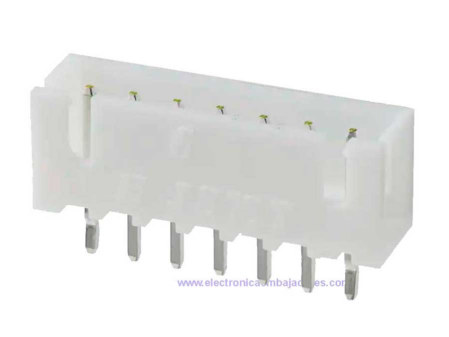 JST Serie XH - Conector Poste 2,5 mm Macho Recto - 7 Contactos - B7B-XH-A(LF)(SN)