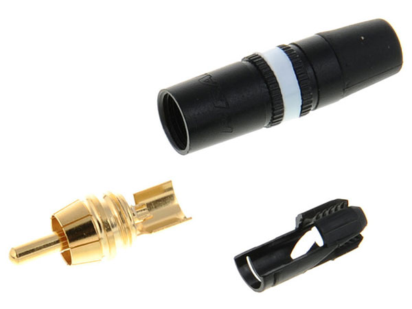 Neutrik NYS373-2 - Conector RCA Aéreo Macho Recto Metálico - Rojo