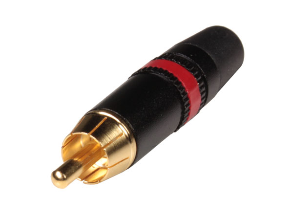 Neutrik NYS373-2 - Conector RCA Aéreo Macho Recto Metálico - Rojo