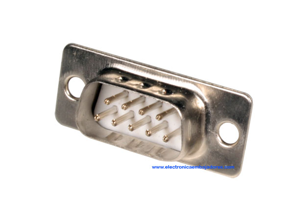 Conector sub-D Macho - 9 Contactos Soldables