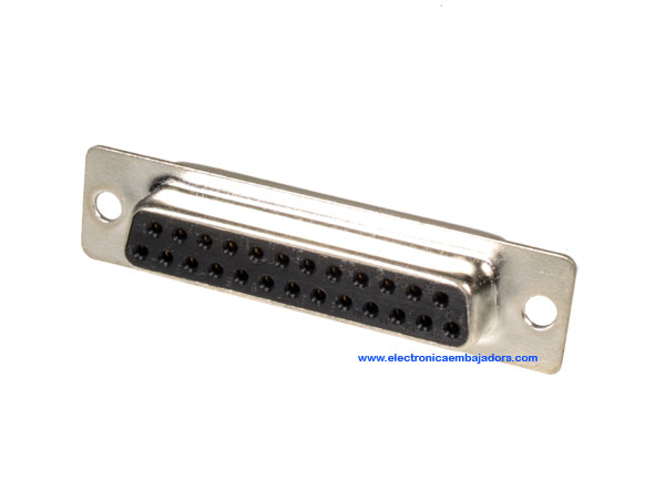 Conector sub-D Hembra - 25 Contactos Soldables