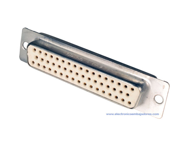 Conector sub-D Hembra - 50 Contactos Soldables