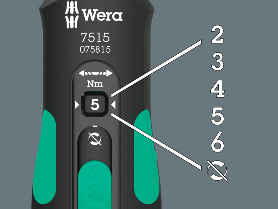 Wera 7515 Kraftform Safe-Torque Speed - Torque screwdriver, 2-6 Nm ...