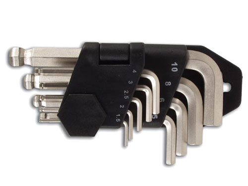 Set of 9 Allen Keys - with Spherical End - HHEXPRO