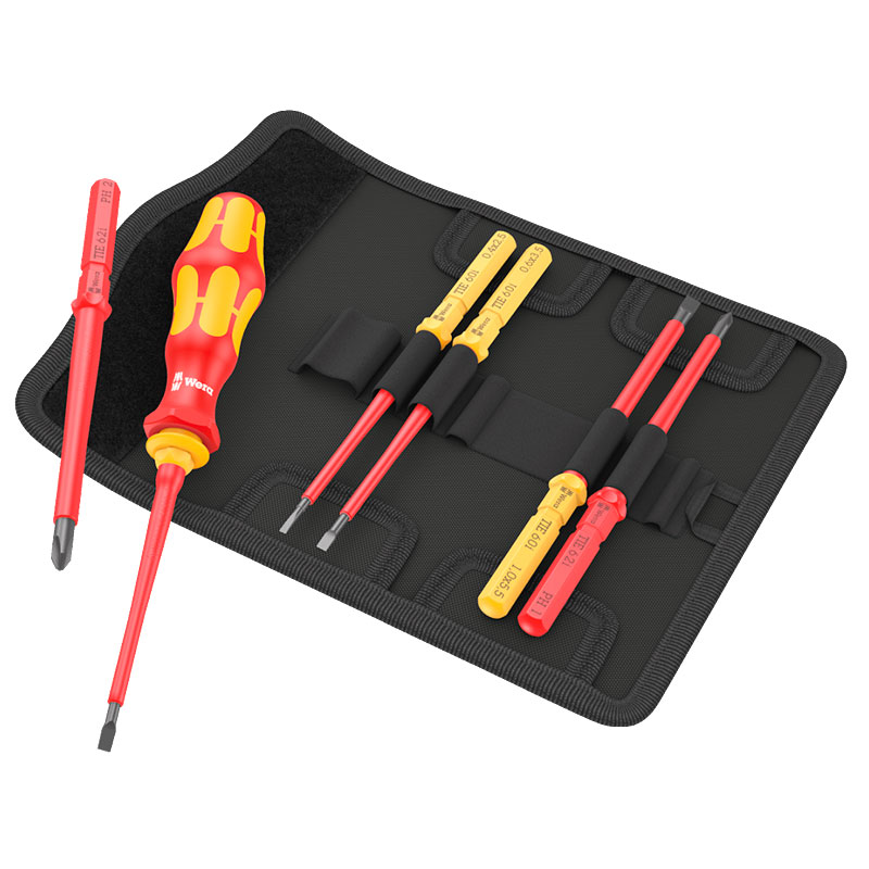 Wera Kraftform Kompakt VDE 7 Universal 1 - Jeu d'embouts avec manche et lames interchangeables ...