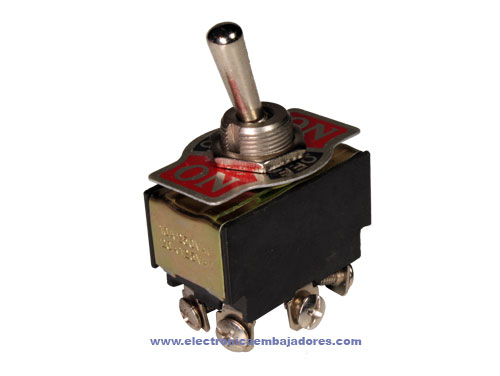 3P 2C - Large Two-Way Toggle Switch - ON-OFF-ON