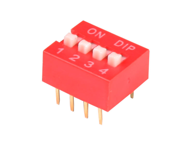 Interruptor DIP Horizontal Perfil Alto 4 Posiciones