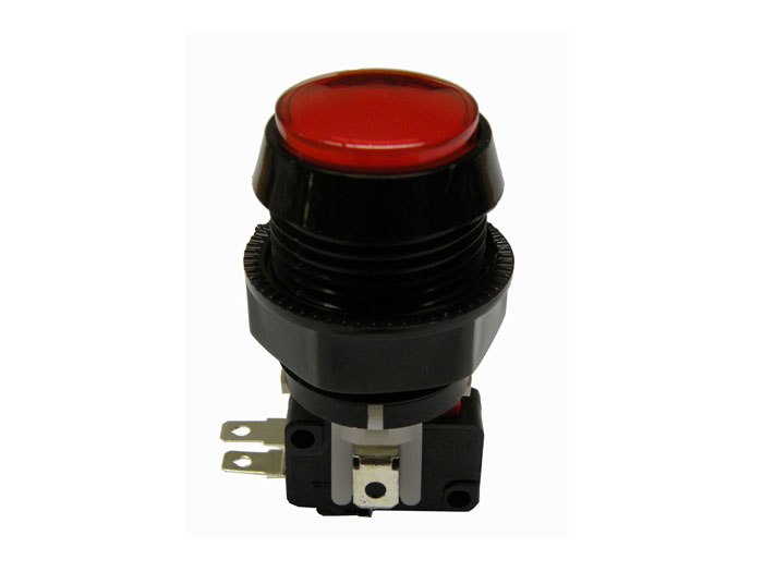Serie 90 - 1NO + 1NC - Panel-Mount Push Button - Red