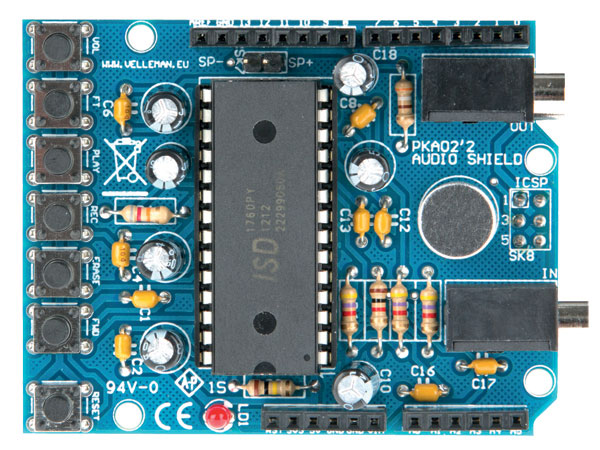 Velleman Audio Shield - Arduino Shield - KA02