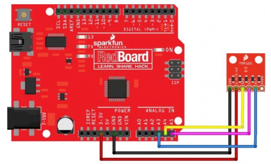 Sparkfun Sen 13314 Sensor De Temperatura Digital De Baja Potencia Tmp102 
