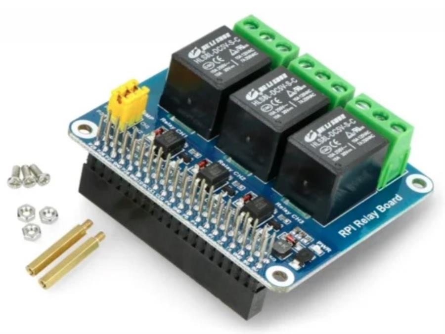 Waveshare RPi Relay Board - Módulo Apilable 3 Relés para Raspberry Pi - 11638