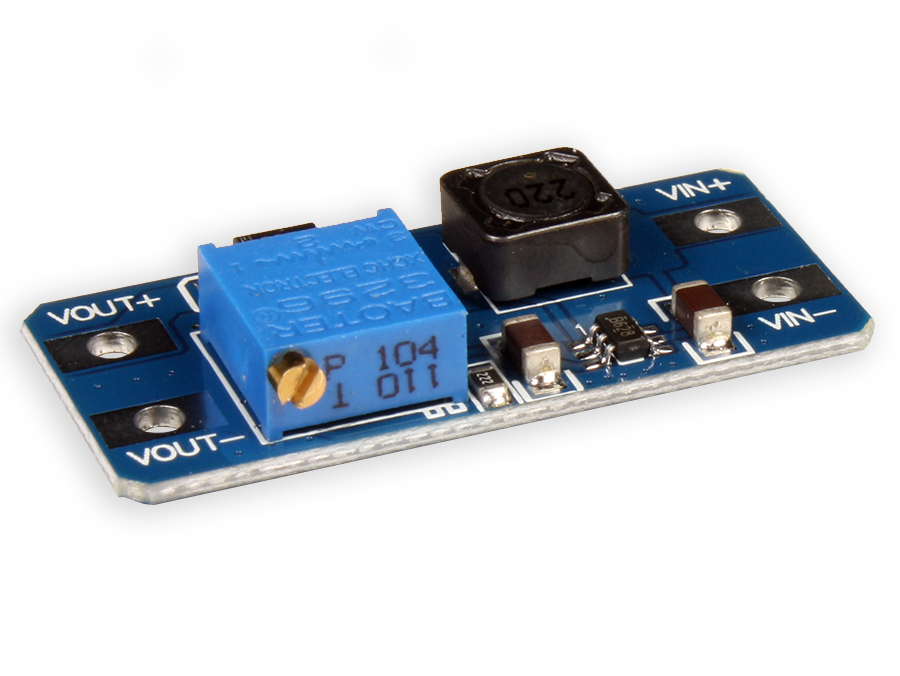 Convertidor DC-DC - In: 2 .. 24 V - Out: 5.. 28 V - 2 A - Elevador de ...