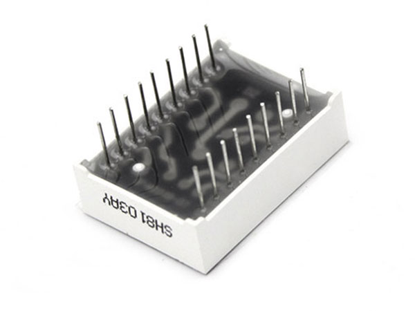 Display LED 16 Segmentos Cátodo Común - 20 mm - Rojo - PSC08-11SRWA