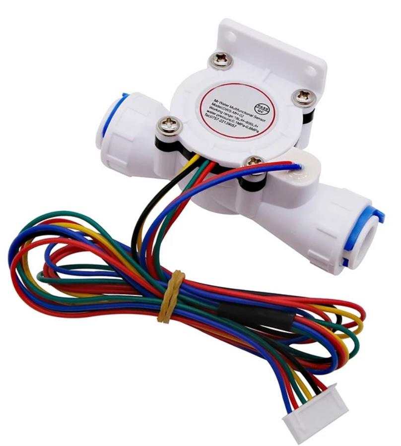 Sensor multifunción: Flujo de agua - Caudalímetro ¼” + Temperatura ...