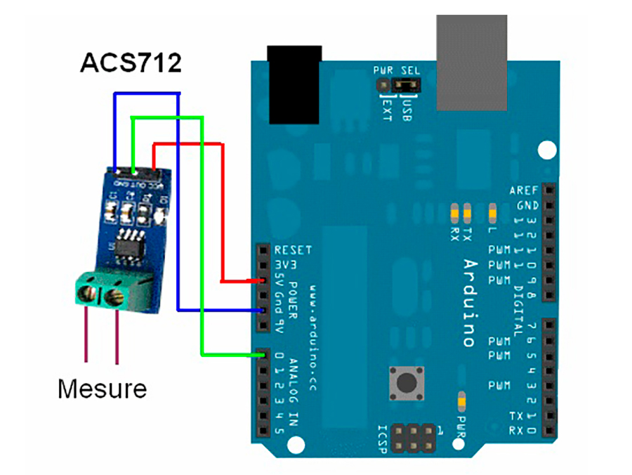 ACS712 - 30A - SENSOR CORRIENTE ACS712 30 AMPERIOS
