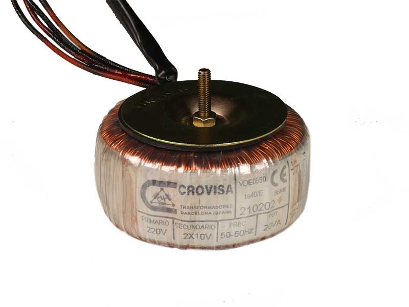 Transformador Toroidal - 2 x 10 V - 20 W