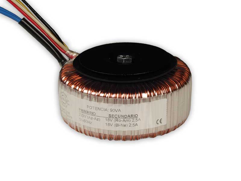 Transformador Toroidal - 2 x 18 V - 90 W
