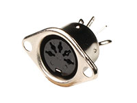 DIN 41524 Male Connector 3 Pin Cable-Mount 90°